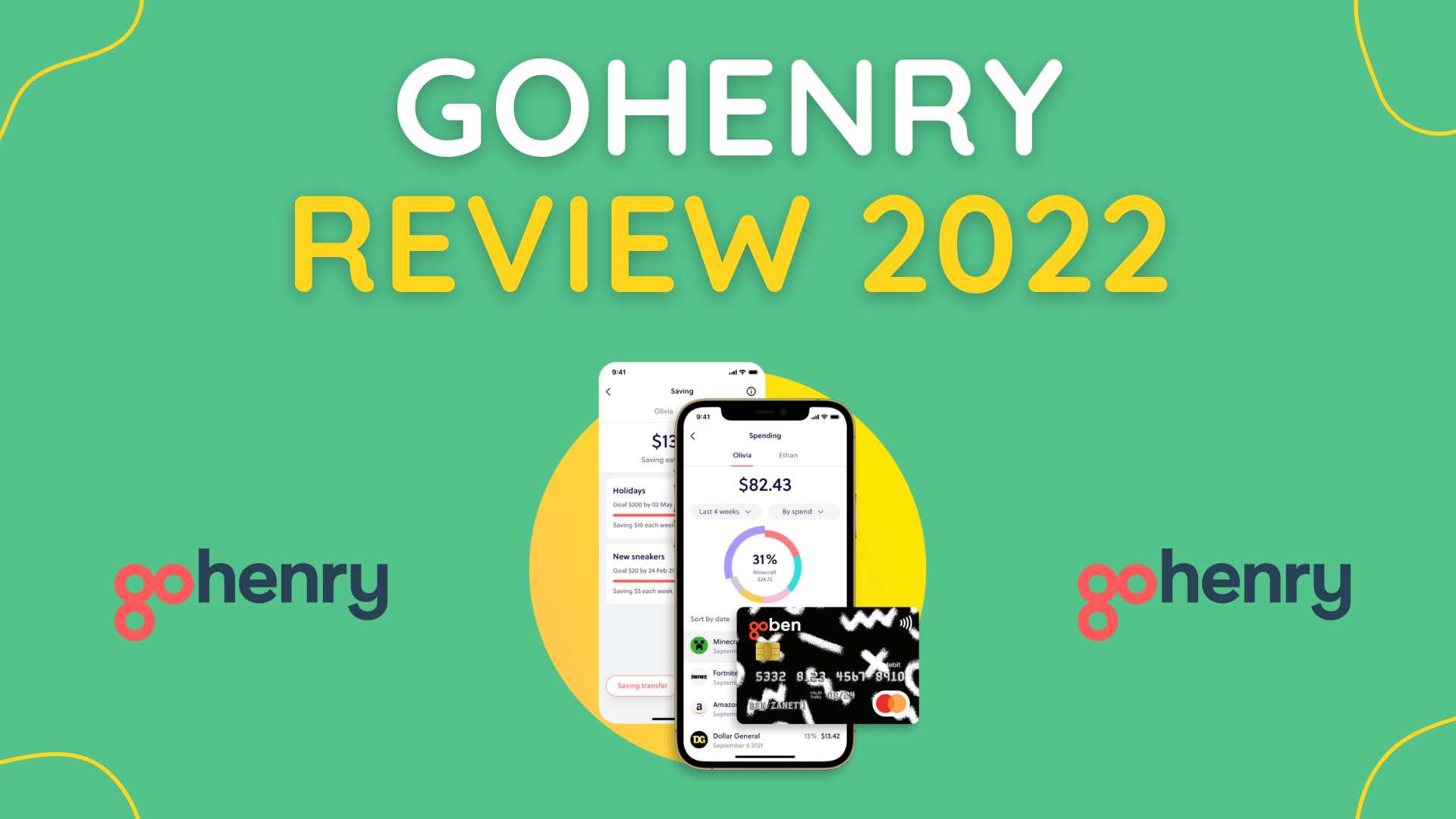 GoHenry Review - Banking For Kids - Up the Gains
