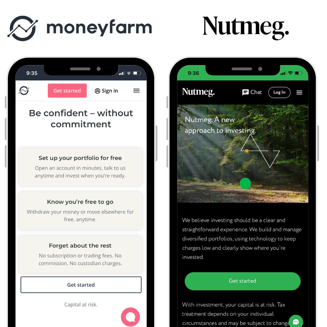 Moneyfarm vs Nutmeg - Which Investing App is Better? - Up the Gains