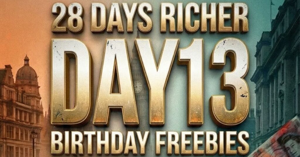 28 Days Richer - Day 13: Sign Up for Birthday Freebies - Up the Gains